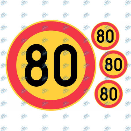 Edible cake topper - Danger! 80 speed limit - edible cake topper